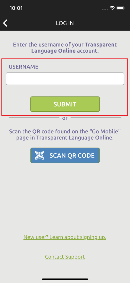 Installing and Logging in to the Transparent Language Mobile App