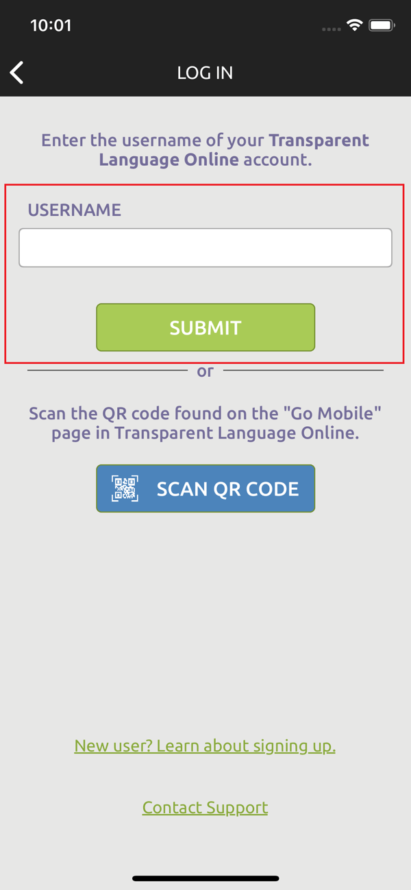 Installing and Logging in to the Transparent Language Mobile App