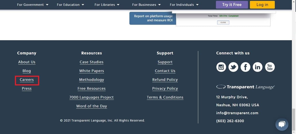 Applying to Work for Transparent Language Inc.