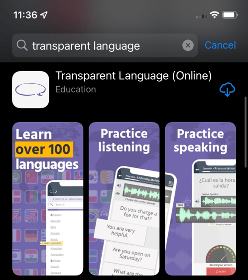 Installing and Logging in to the Transparent Language Mobile App